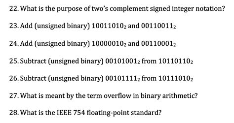 Solved What Is The Purpose Of Two S Complement Signed Chegg