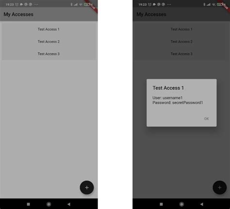 A Flutter App To Store Personal Information About Accesses Usernames