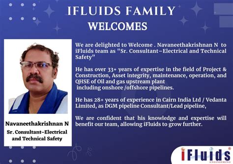 Ifluids Engineering On Linkedin Ifluidsengineering Newjoinee Processsafety