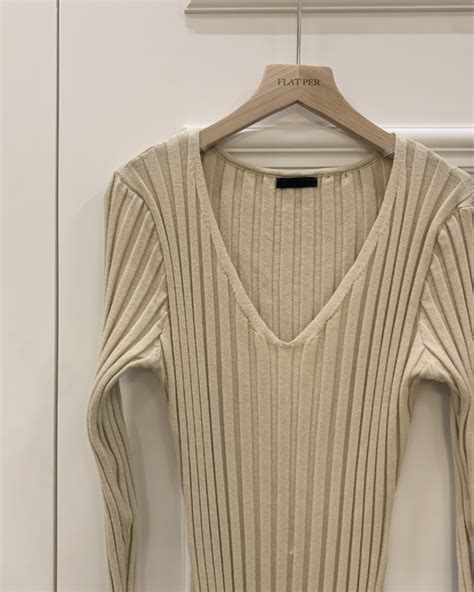 플랫퍼 무료배송 나미 브이넥 골지 니트롱원피스 2color