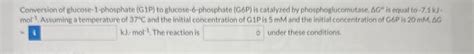 Solved Corversion Of Glucose 1 Phosphate G1p To