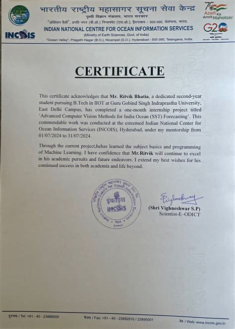 Ritvik Bhatia On Linkedin Machinelearning Internship Government