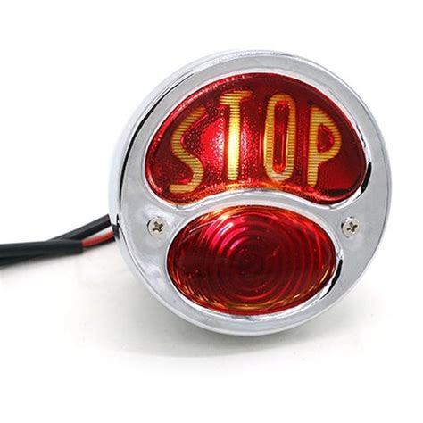 Motorcycle Round Chrome Stop Rear Tail Light Ideal For Bobbers