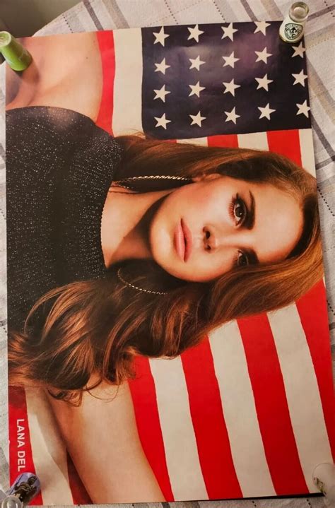 Lana Del Rey American Flag Poster Lana Del Rey Poster Wallpaper Decor