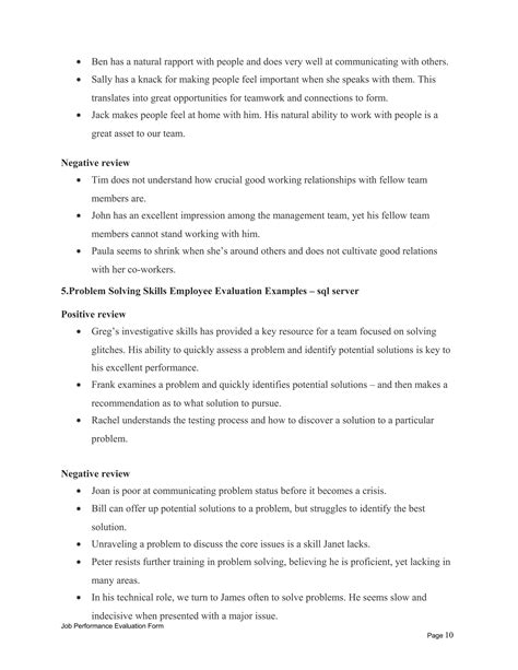 Sql Server Performance Appraisal Pdf