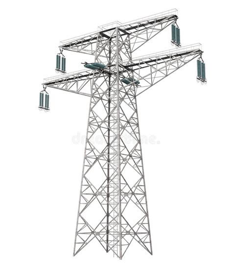 Electric Power Transmission Tower Isolated Stock Illustration Illustration Of Tall Wire