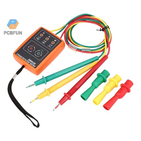 Pcbfun Sp8030 3phase Digital Phase Indicator Detector Phase Sequence Meter Volt Tester Shopee