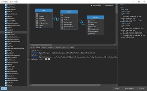 Visual SQL Query Application Similar To BAQ Designer In Epicor Epicor
