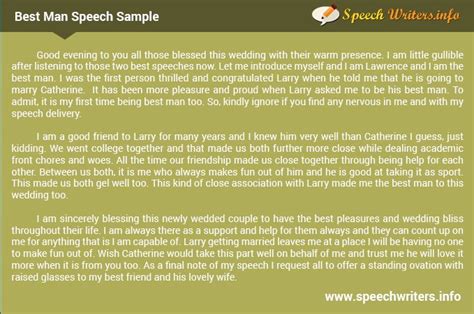 Best Man Speech Sample Best Man Speech Best Speeches Speech