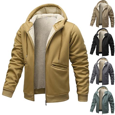 Купить Мужская толстовка с капюшоном из овечьего флиса с утолщенным ...