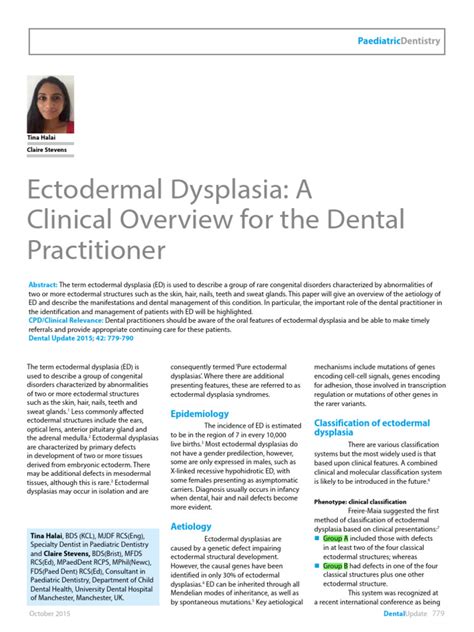 Ectodermal Dysplasia A Download Free Pdf Dental Implant Dentistry