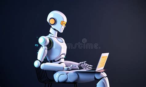 Virtual Assistant On The Job 3d Illustration Of An Ai Chatbot Working