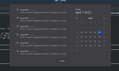 Error Occured In Paperwm Startup On Rhel 87 Gnome 3322 · Issue 509