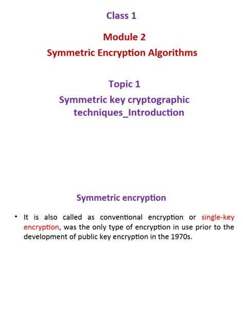2 Symmetric Cipher Introduction 05 01 2024 Pdf Cryptography Encryption