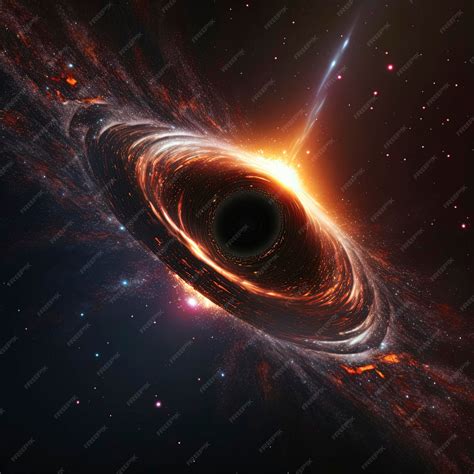 Premium Photo Black Hole And A Disk Of Glowing Plasma Supermassive Singularity In Outer Space