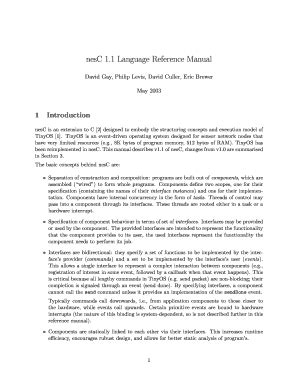 Tinyos Nesc Programming Reference Manual Form Fill And Sign Printable Template Online