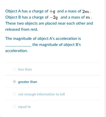 Solved The Magnitude Of Object As Acceleration Is