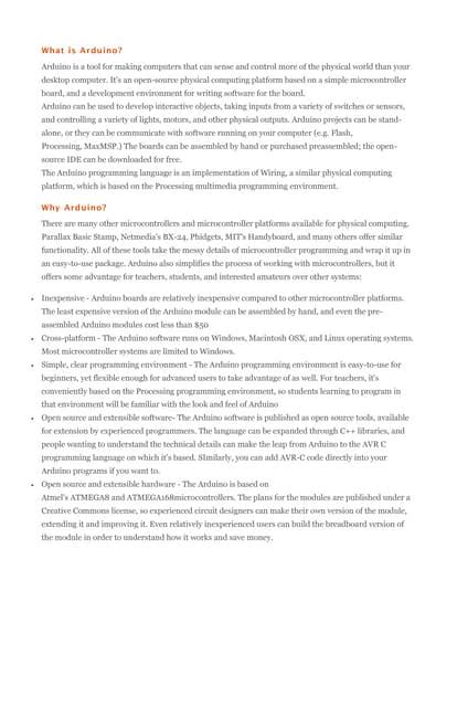 Prototyping Embedded Devices Arduino Developing On The Arduino Ppt