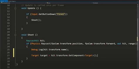 Watching A Brackeys Tutorial So Naturally It Doesnt Work I Get An Error Saying Target Is Not A