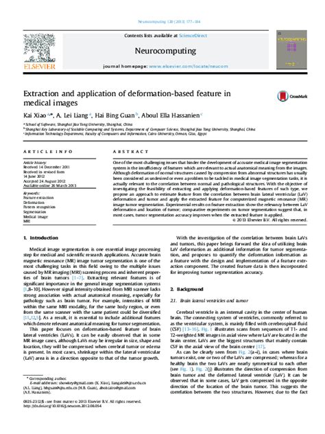 Pdf Extraction And Application Of Deformation Based Feature In