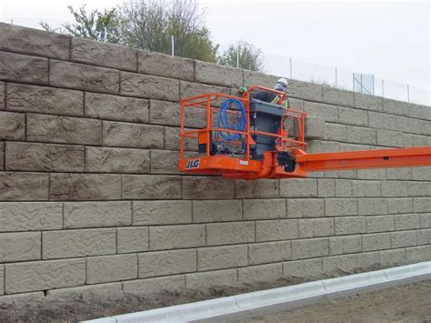 Stained Concrete Retaining Wall