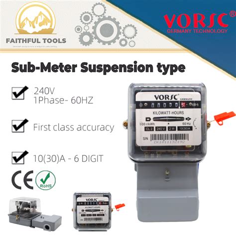 Vorsc Electric Watt Hour Meter Sub Meter Kwh Suspension Type Lazada Ph