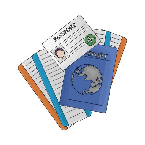 Passport Cartoon Vector Art Icons And Graphics For Free Download