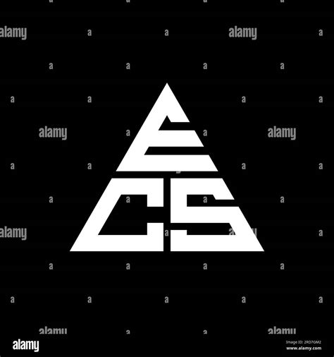 Ecs Triangle Letter Logo Design With Triangle Shape Ecs Triangle Logo