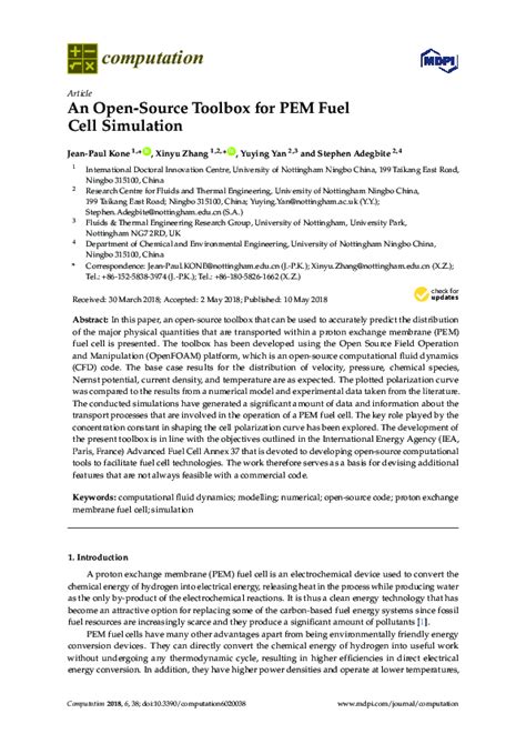 pdf an open source toolbox for pem fuel cell simulation jean paul