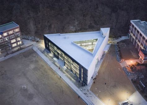 Triangle School By Nameless Architecture Has A Three Sided Courtyard