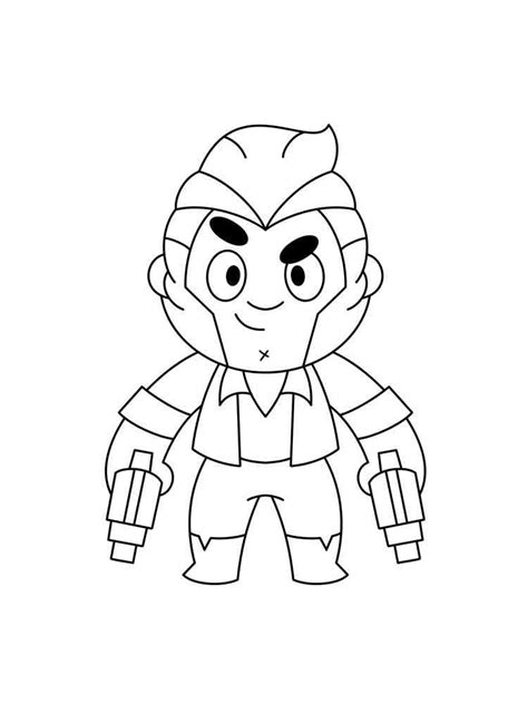 Colt Brawl Stars Coloring Page