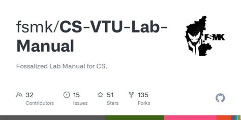 Cs Vtu Lab Manual Vtu Sem4 Ada Lab Syllabus Md At Master · Fsmk Cs Vtu
