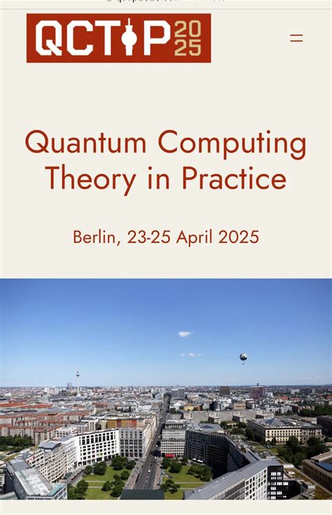 Qip2025 Qctip2025 Berlin Jens Eisert