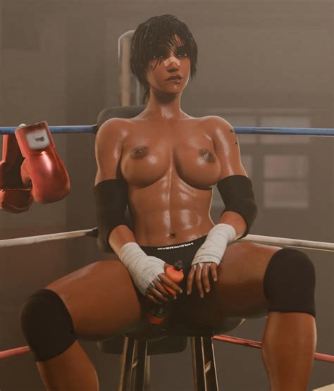 Rule 34 1girls 3d Abs Bandage On Nose Black Hair Bottle Boxing Gloves Boxing Ring Dark Skinned