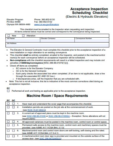 FREE 33 Acceptance Checklist Samples In PDF MS Word