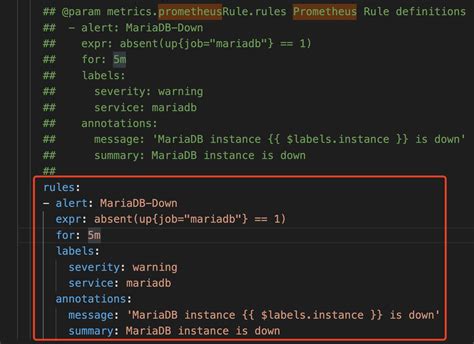 Mariadb Prometheusrule Template Failed · Issue 10164 · Bitnamicharts · Github