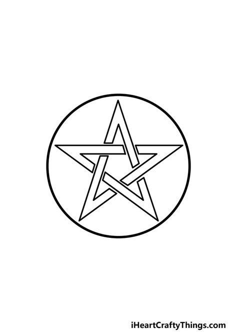 Pentagram Drawing How To Draw A Pentagram Step By Step
