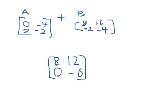 Adding Matrices Math Showme
