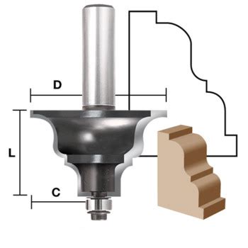 MLCS Baseboard Molding Router Bits