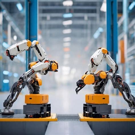 Premium Photo Industrial Robot Works Automatically In Smart
