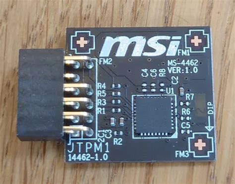 MSI TPM 2 0 Trusted Platform SPI Motherboard Module MS 4462 Windows 11