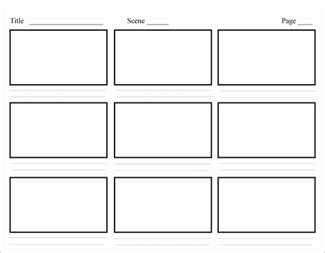 Storyboard Word Template