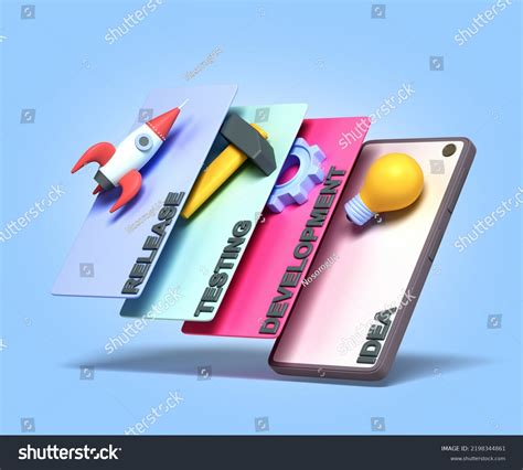 Mobile Software Development Concept Stages Application Stock Illustration 2198344861 Shutterstock