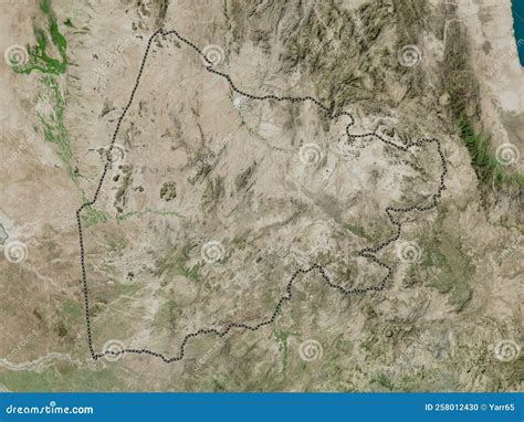 Gash Barka Eritrea High Res Satellite No Legend Stock Illustration