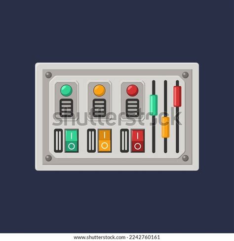 Control Panel Sliders Switches Buttons Illustration Stock Vector Royalty Free 2242760161