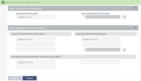 TFNRegistry UI How Do I Update The ORC Page For My Resp Org Somos