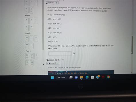 Solved After The Following Code Has Been Run And Before Chegg