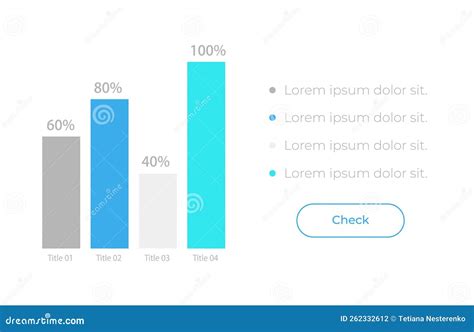 Bar Diagram With Percentage Ui Element Template Stock Vector Illustration Of Data Statistics