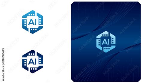 Futuristic Ai Artificial Intelligence Logo Vector With A Modern And