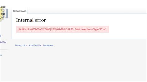 Internal Error Rmediawiki
